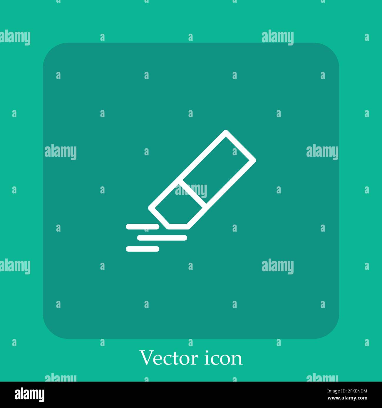 eraser vector icon linear icon.Line with Editable stroke Stock Vector ...