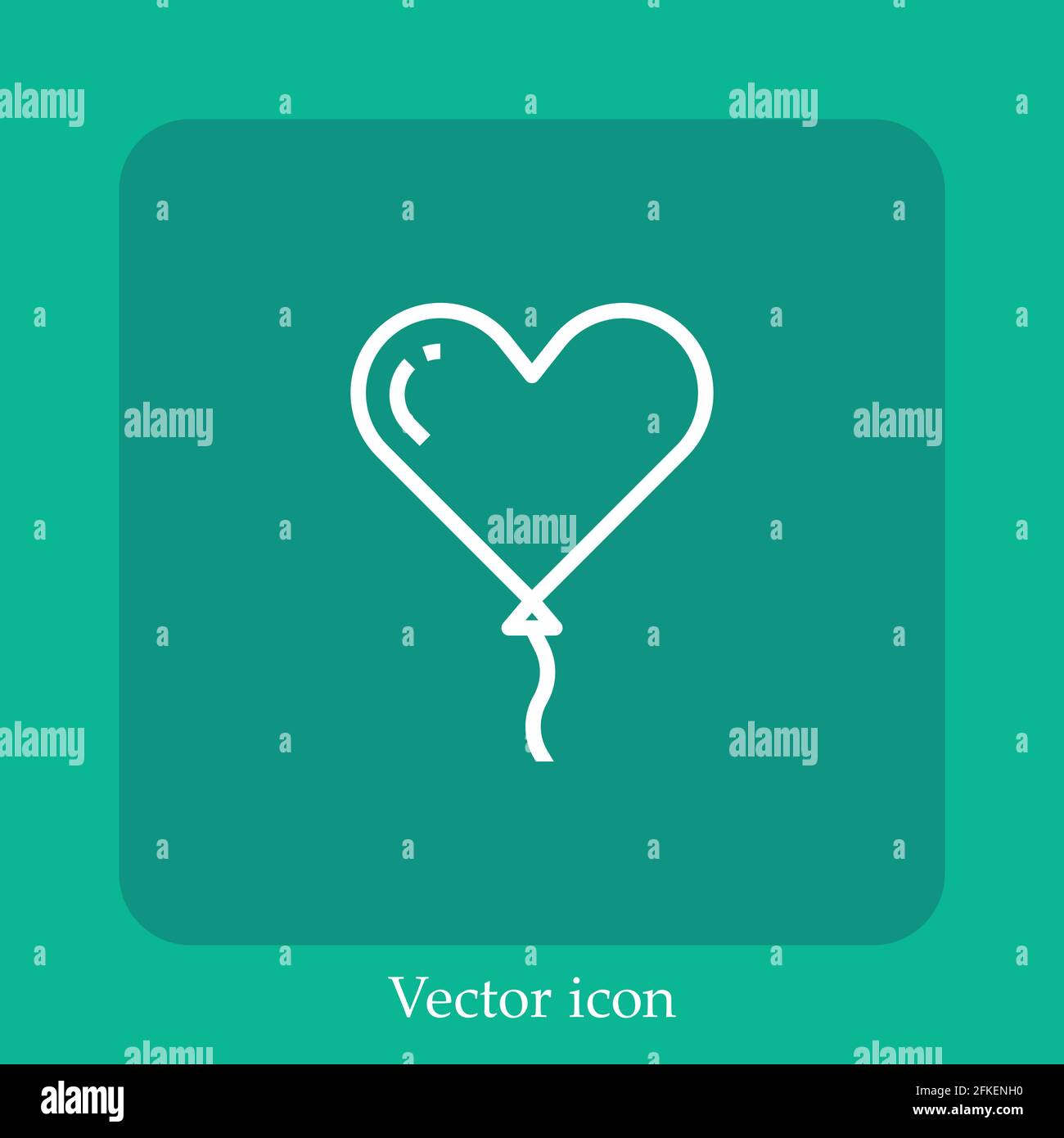 balloon vector icon linear icon.Line with Editable stroke Stock Vector ...