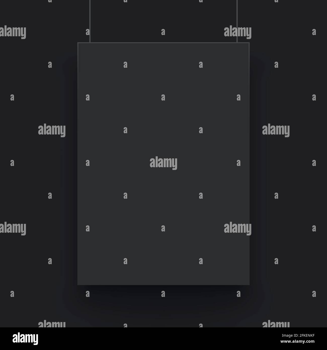 black paper blank board with realistic shadow Stock Vector Image & Art ...