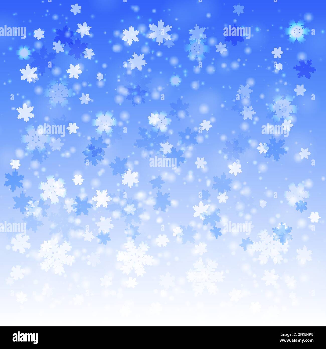 Light blue winter background with snowflakes. Christmas vector ...