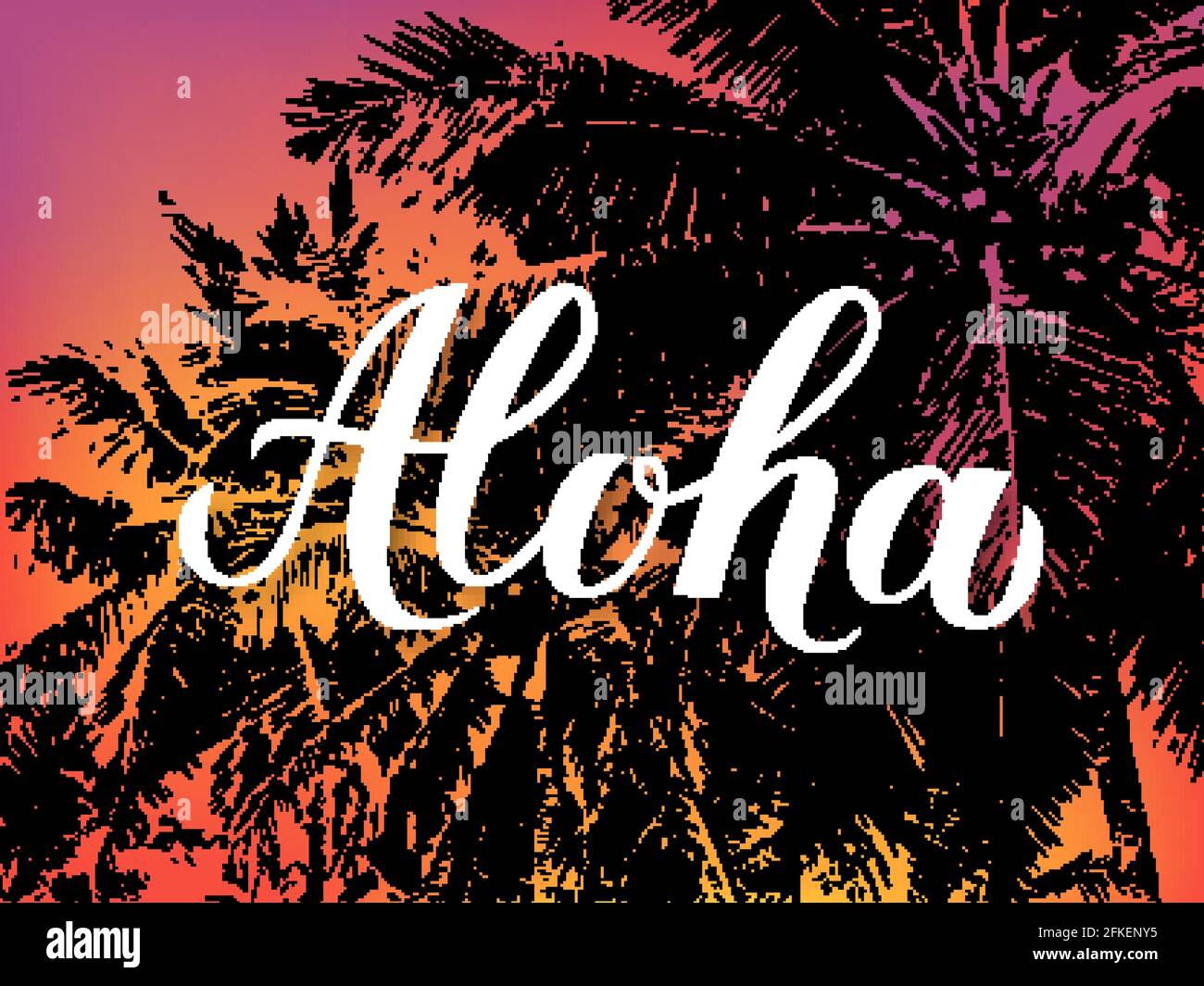 Vector Illustration Of Aloha Word High Resolution Stock Photography and Images - Alamy