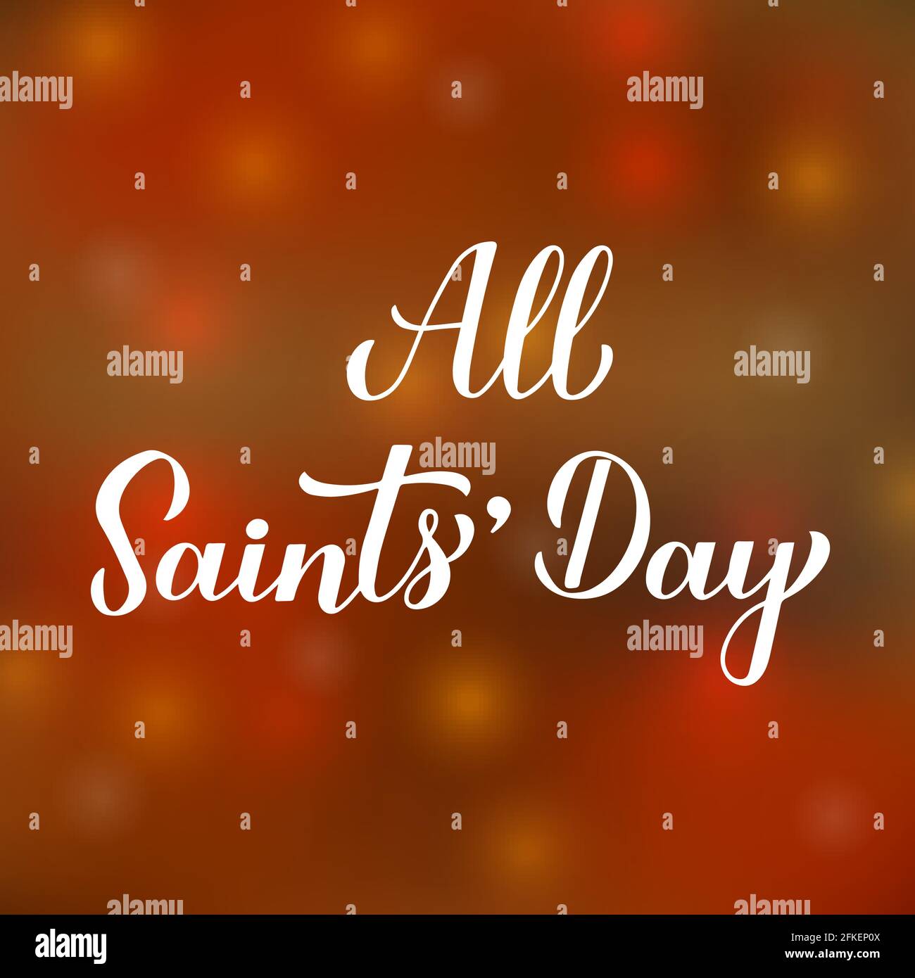 All Saints Day calligraphy hand lettering. Vector template for ...