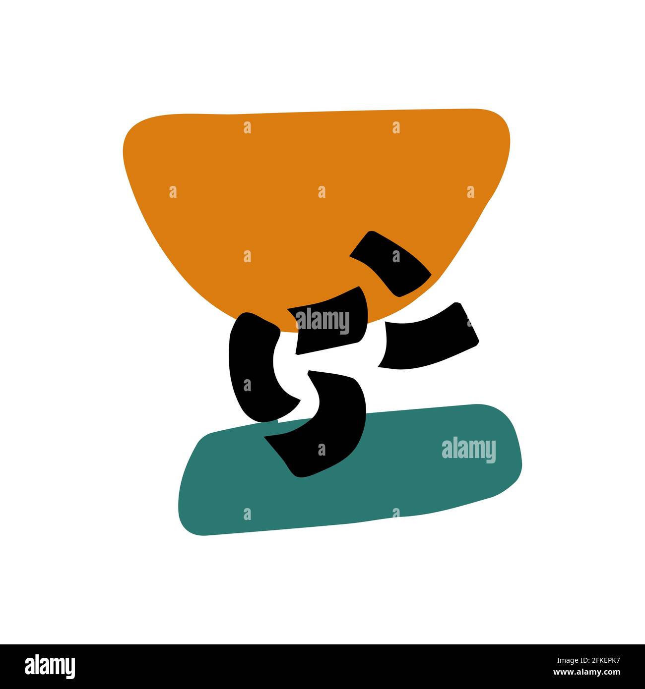 Minimal abstract nature art shape design vector Stock Vector Image ...