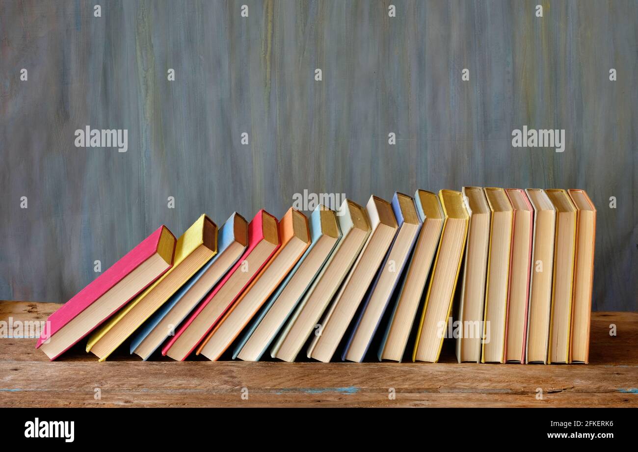 Row Of Books On Shelf High Resolution Stock Photography and Images - Alamy
