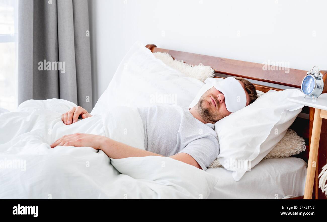 Man in the bed Stock Photo - Alamy Man in the bed Stock Photo - Alamy