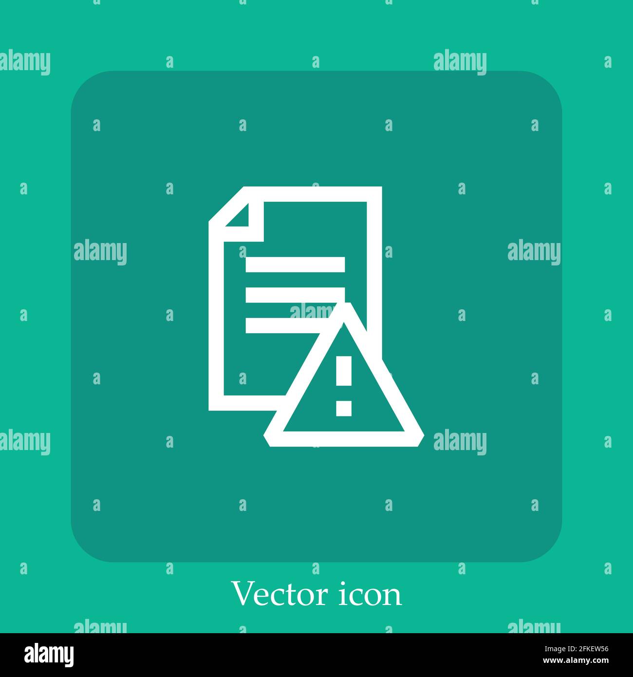 corrupt file vector icon linear icon.Line with Editable stroke Stock ...