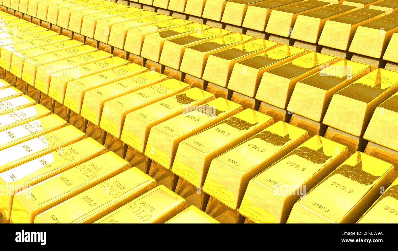 Gold bars. Abstract background 3D rendering Stock Photo - Alamy