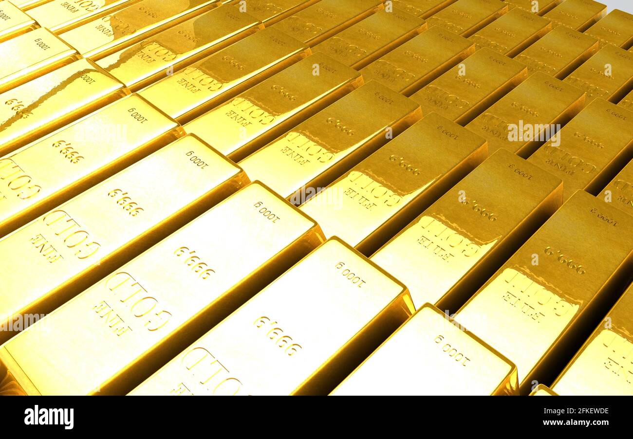 Gold bars. Abstract background 3D rendering Stock Photo - Alamy