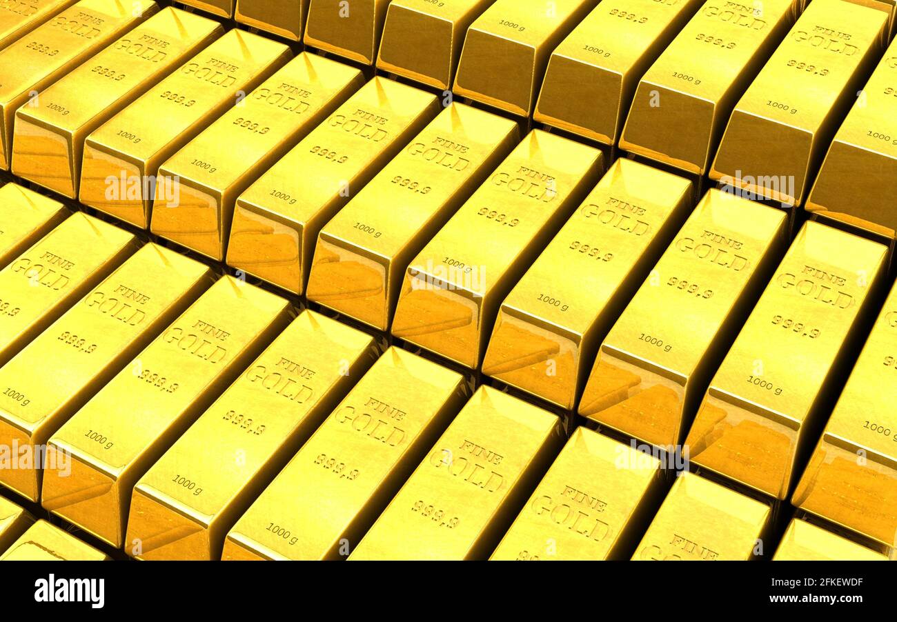 Gold bars. Abstract background 3D rendering Stock Photo - Alamy