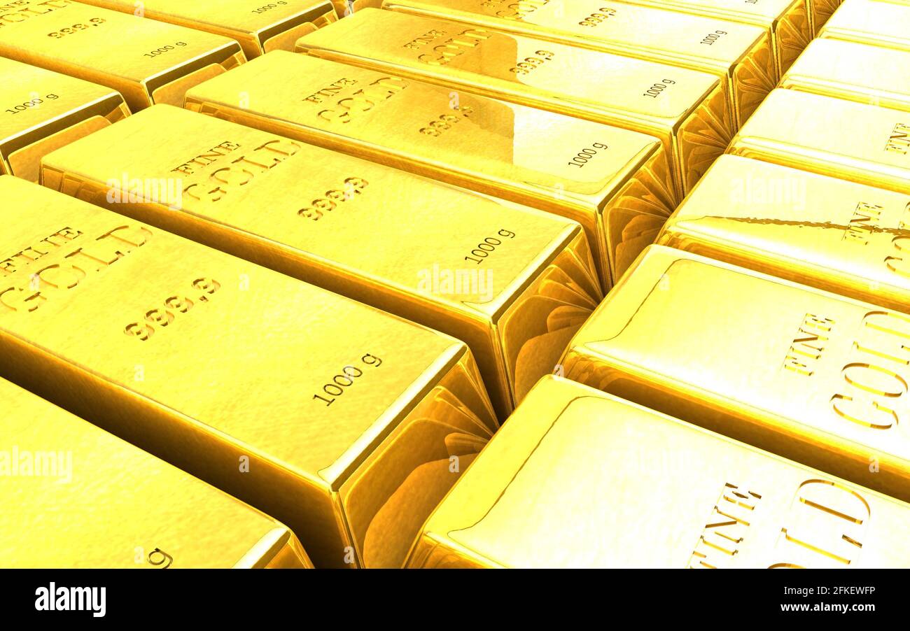 Gold bars. Abstract background 3D rendering Stock Photo - Alamy