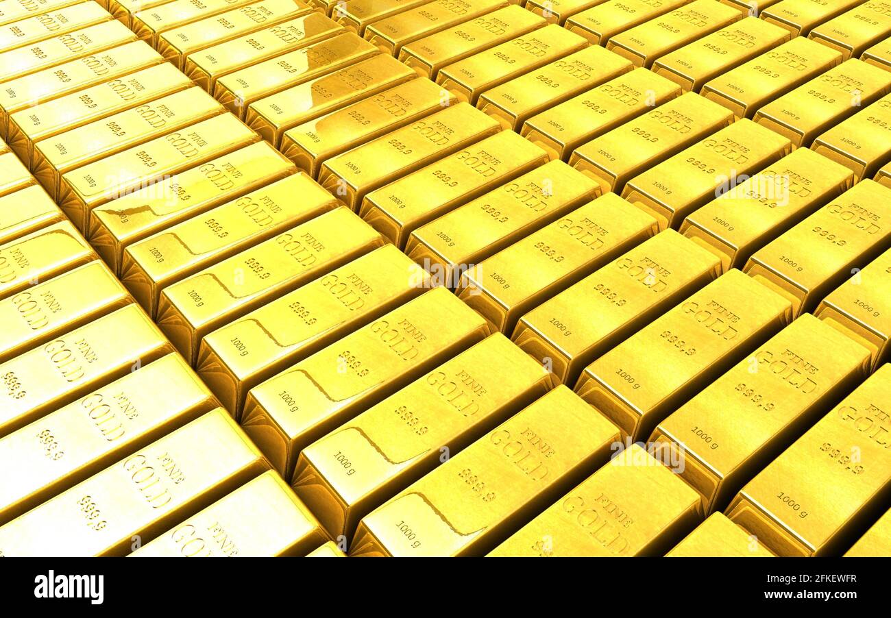 Gold bars. Abstract background 3D rendering Stock Photo - Alamy