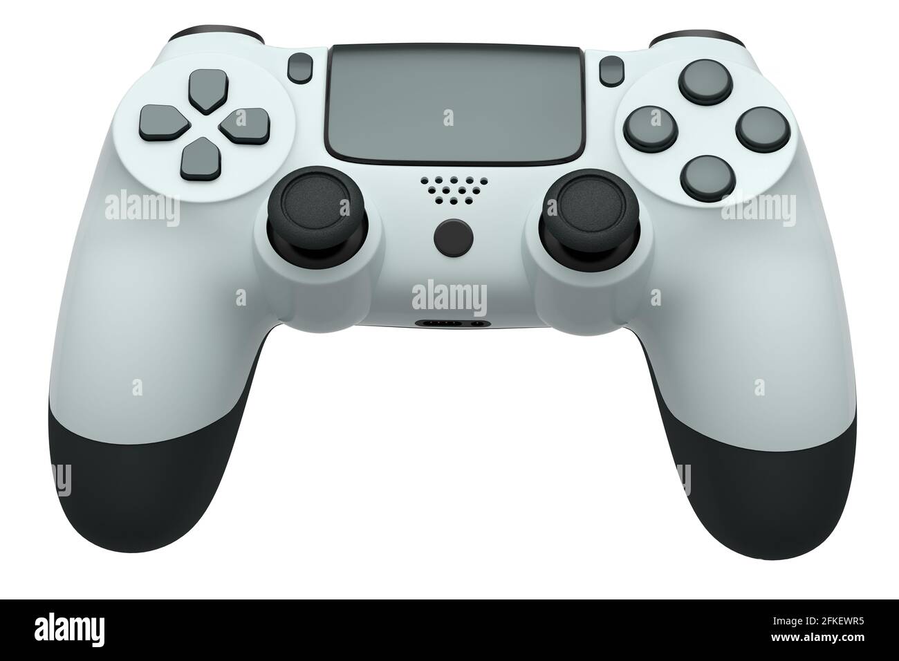Realistic video game controller on white background Stock Photo - Alamy