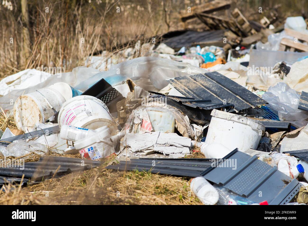 Rubbish in a forest, garbage, dump and trash Stock Photo - Alamy