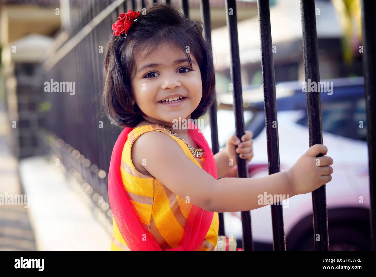 kid outdoor pose in traditional Stock Photo - Alamy