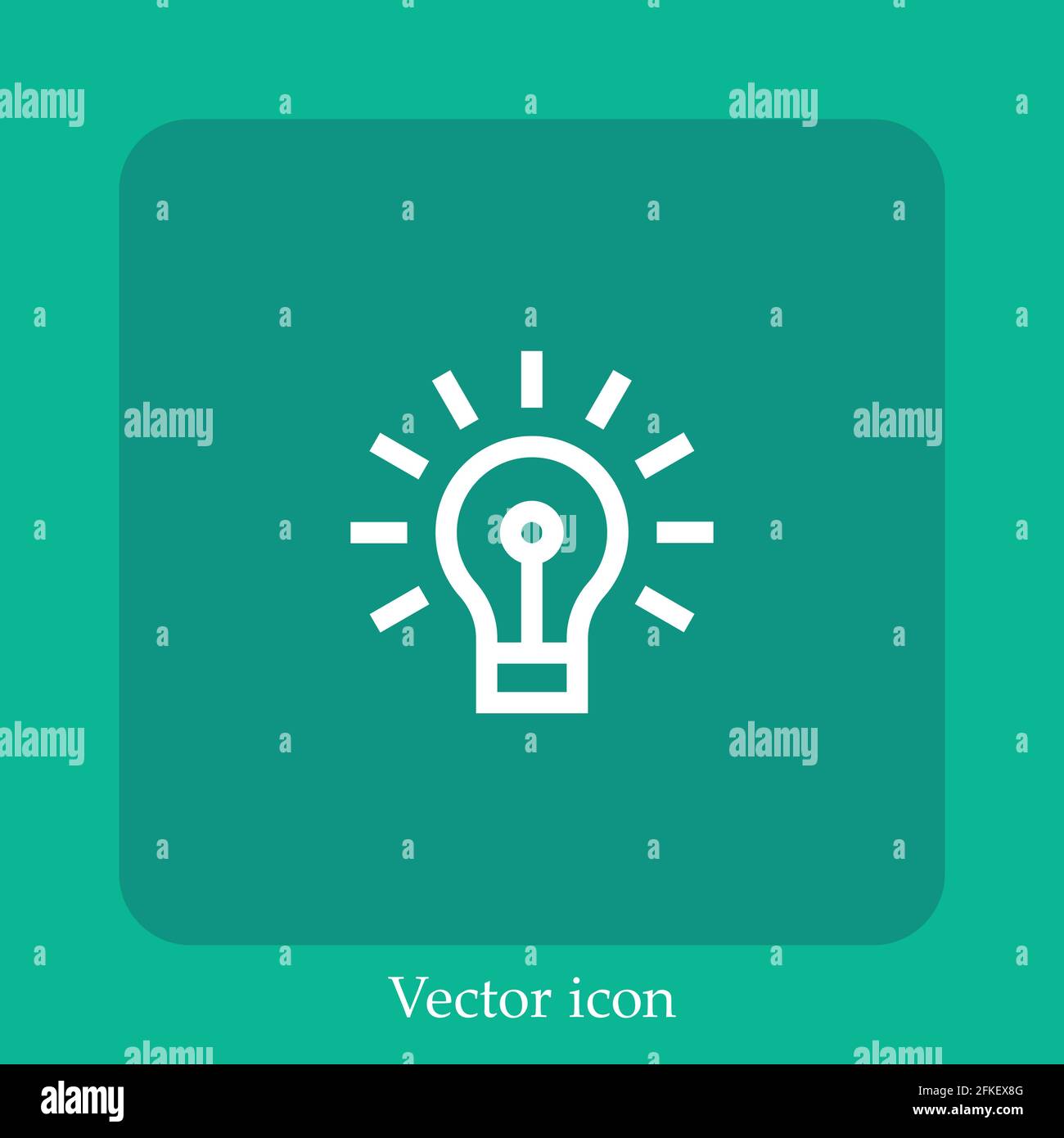 lightbulb vector icon linear icon.Line with Editable stroke Stock ...