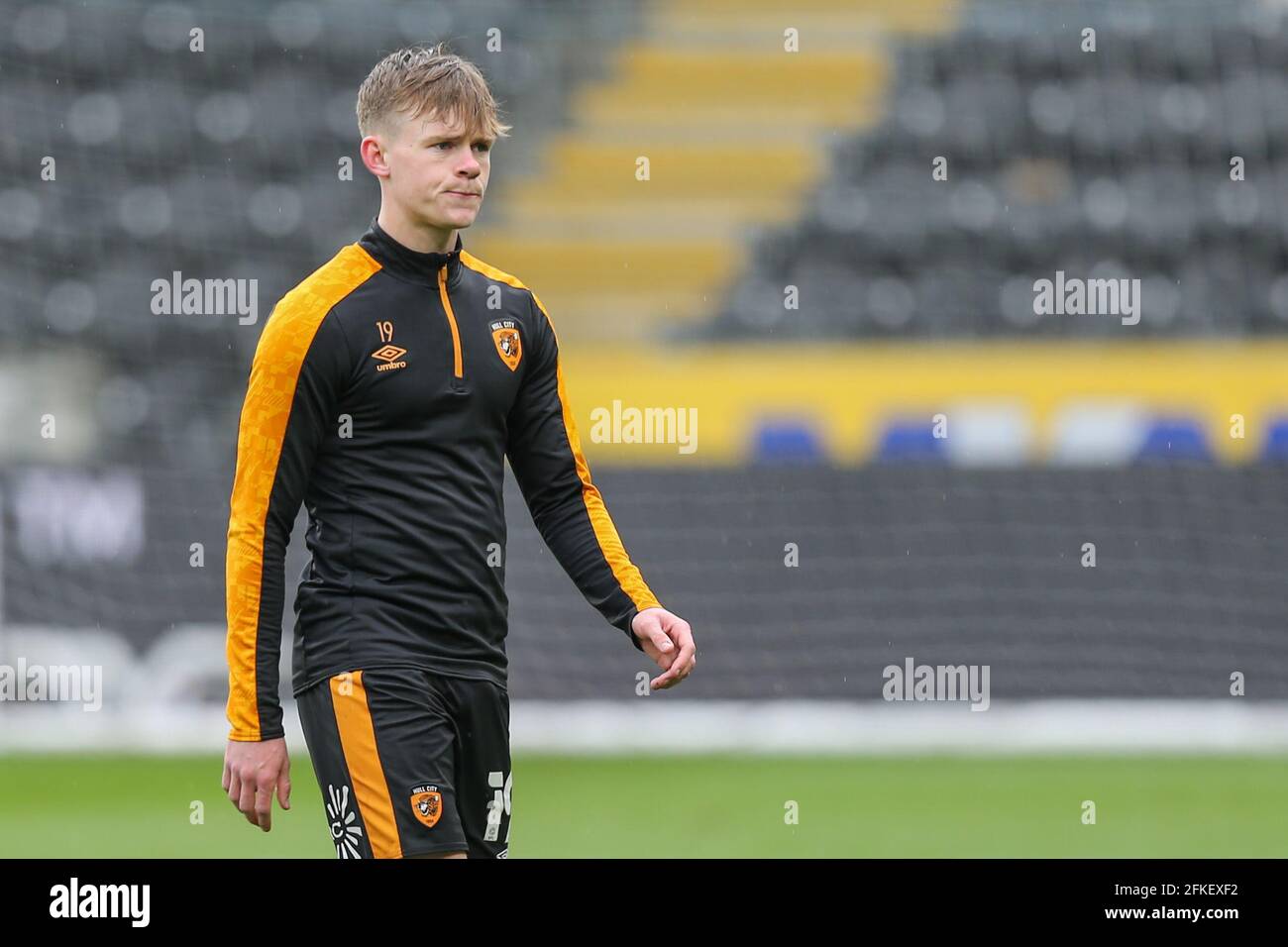 Keane Lewis-Potter #19 of Hull City during the pre-game warmup Stock ...