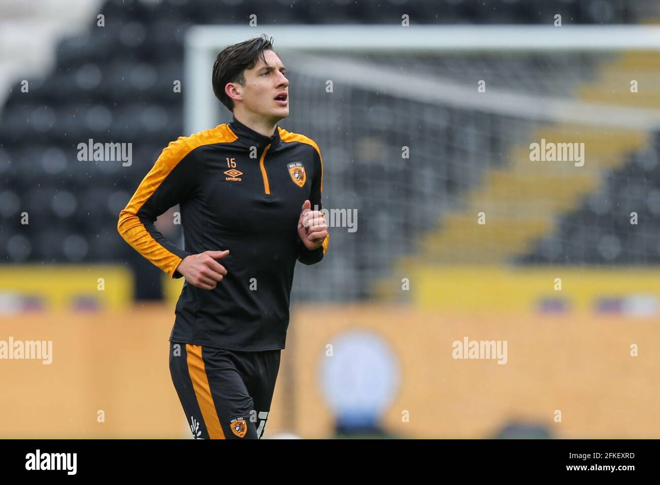 Alfie Jones #15 of Hull City during the pre-game warmup in, on 5/1/2021 ...