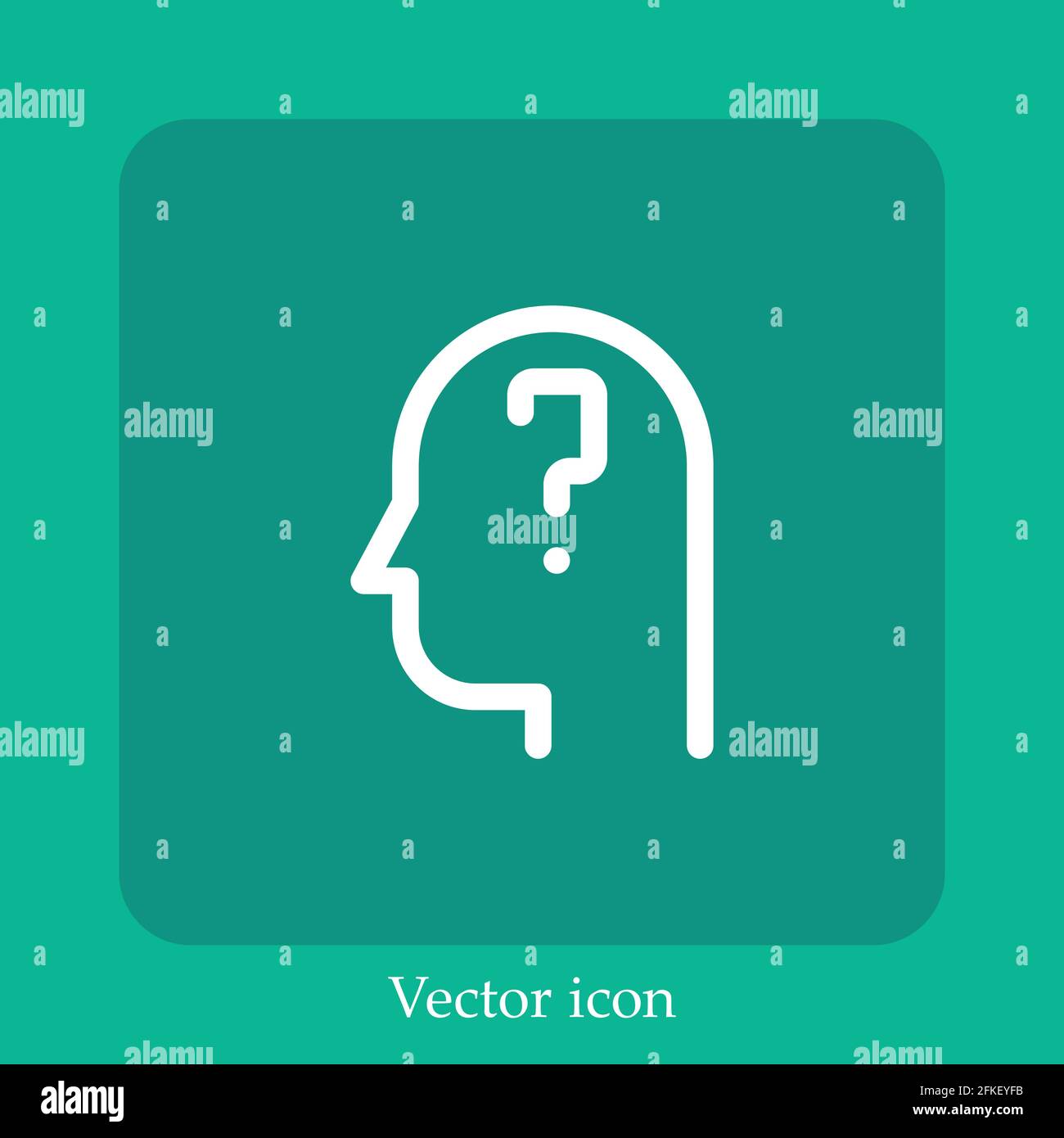 confusion vector icon linear icon.Line with Editable stroke Stock ...