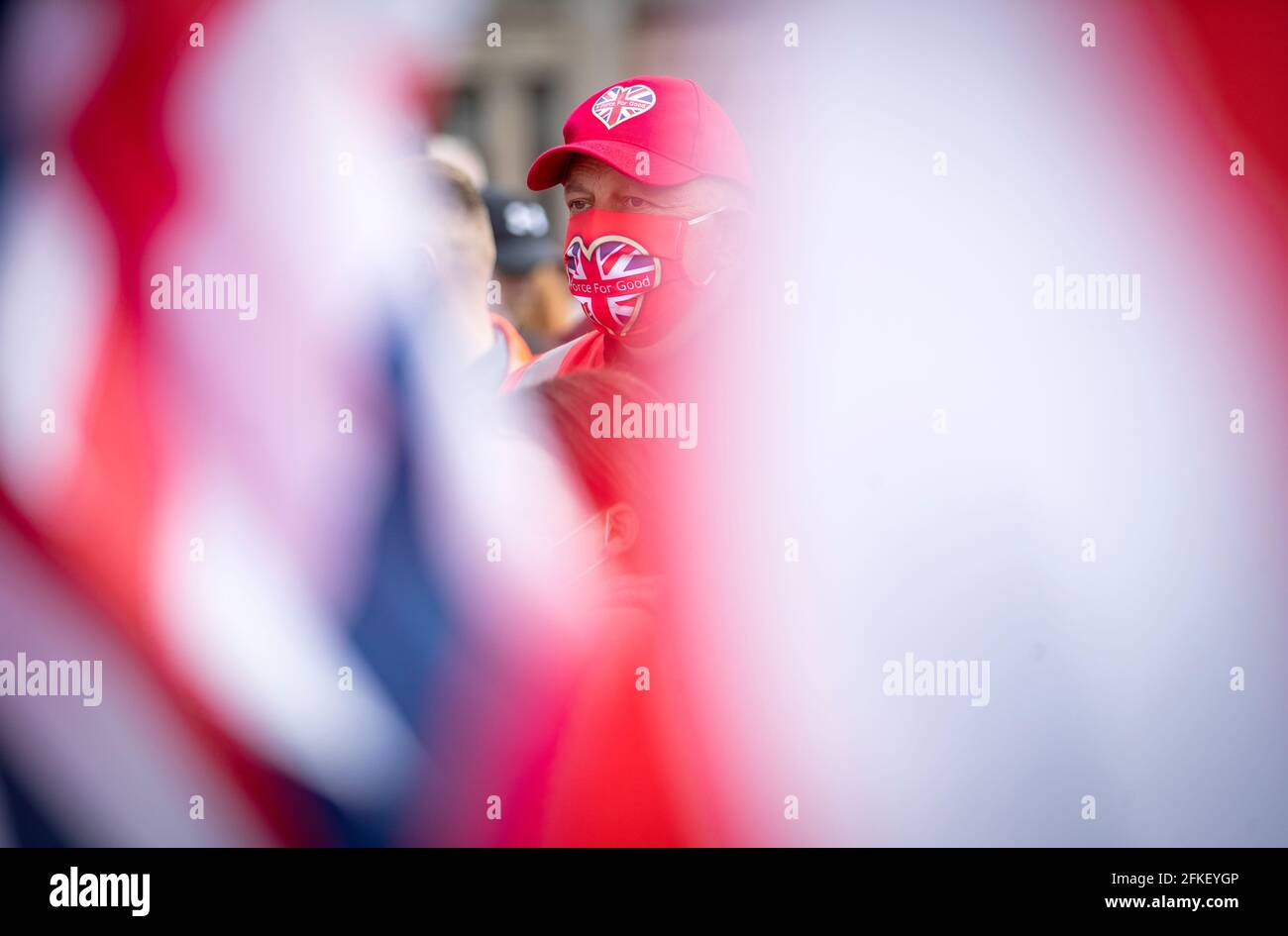 Protesters during a pro-Union rally in George Square, Glasgow. Picture ...