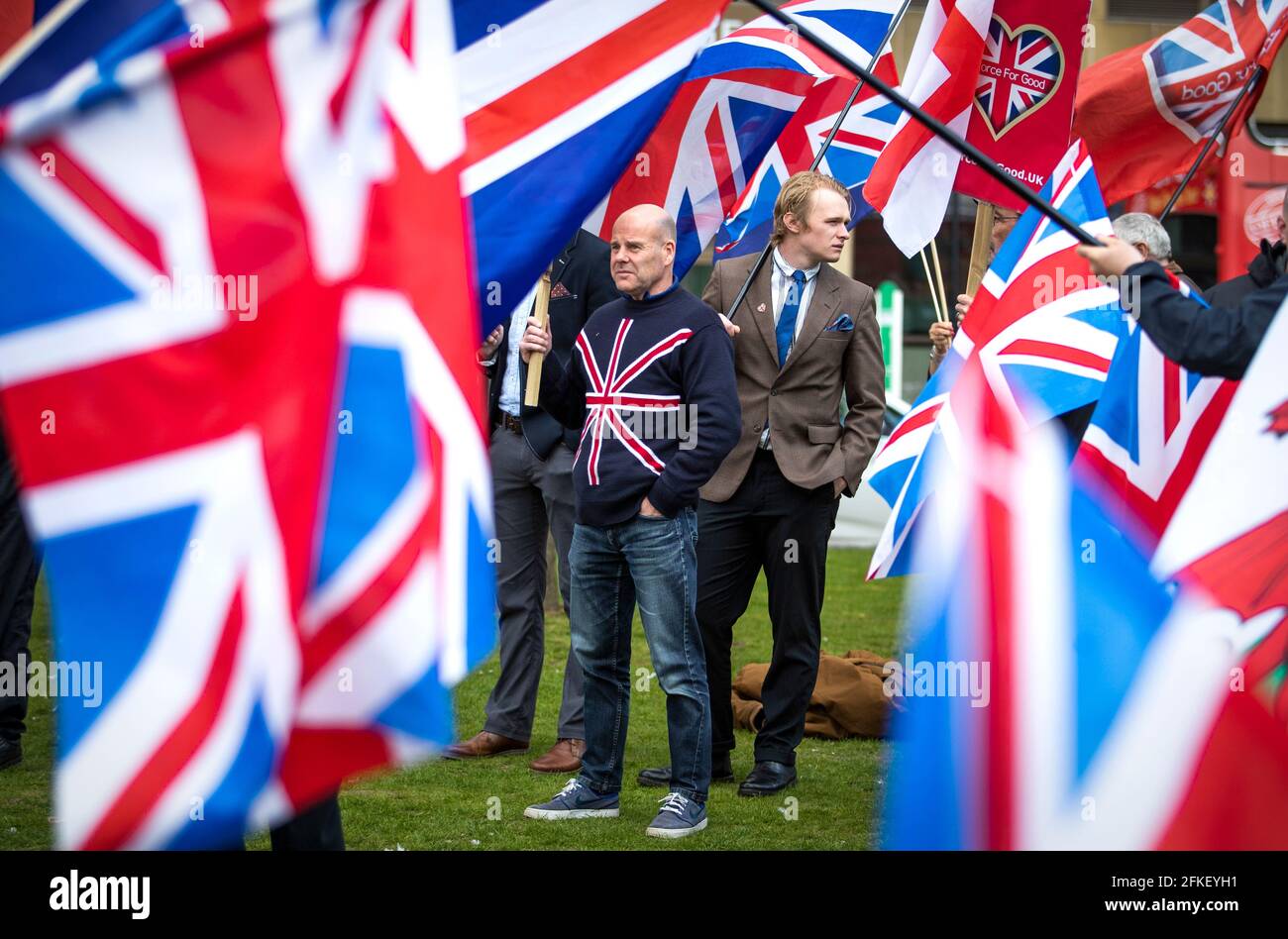 Protesters during a pro-Union rally in George Square, Glasgow. Picture ...