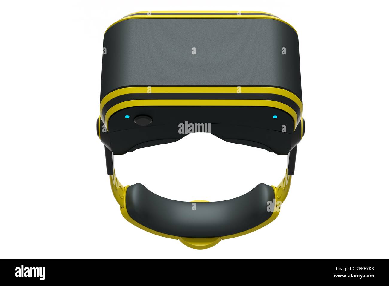 Virtual yellow reality glasses isolated on white background. 3d ...