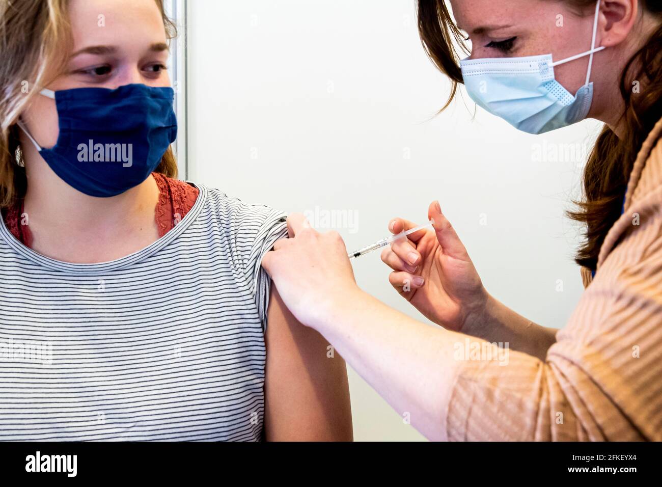 The Hague, The Netherlands. 1st May, 2021. Vaccination location at the ...