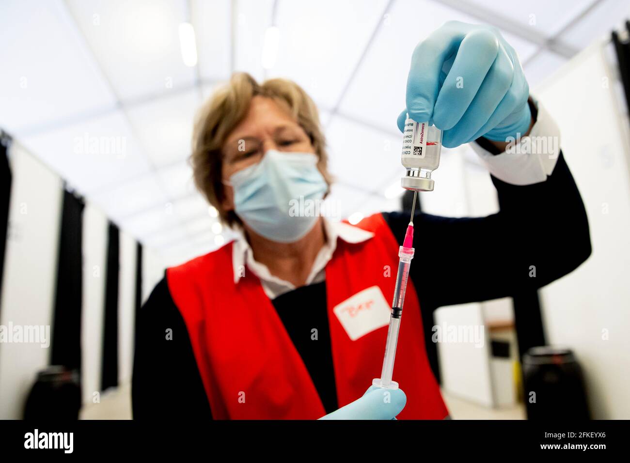 The Hague, The Netherlands. 1st May, 2021. Vaccination location at the ...