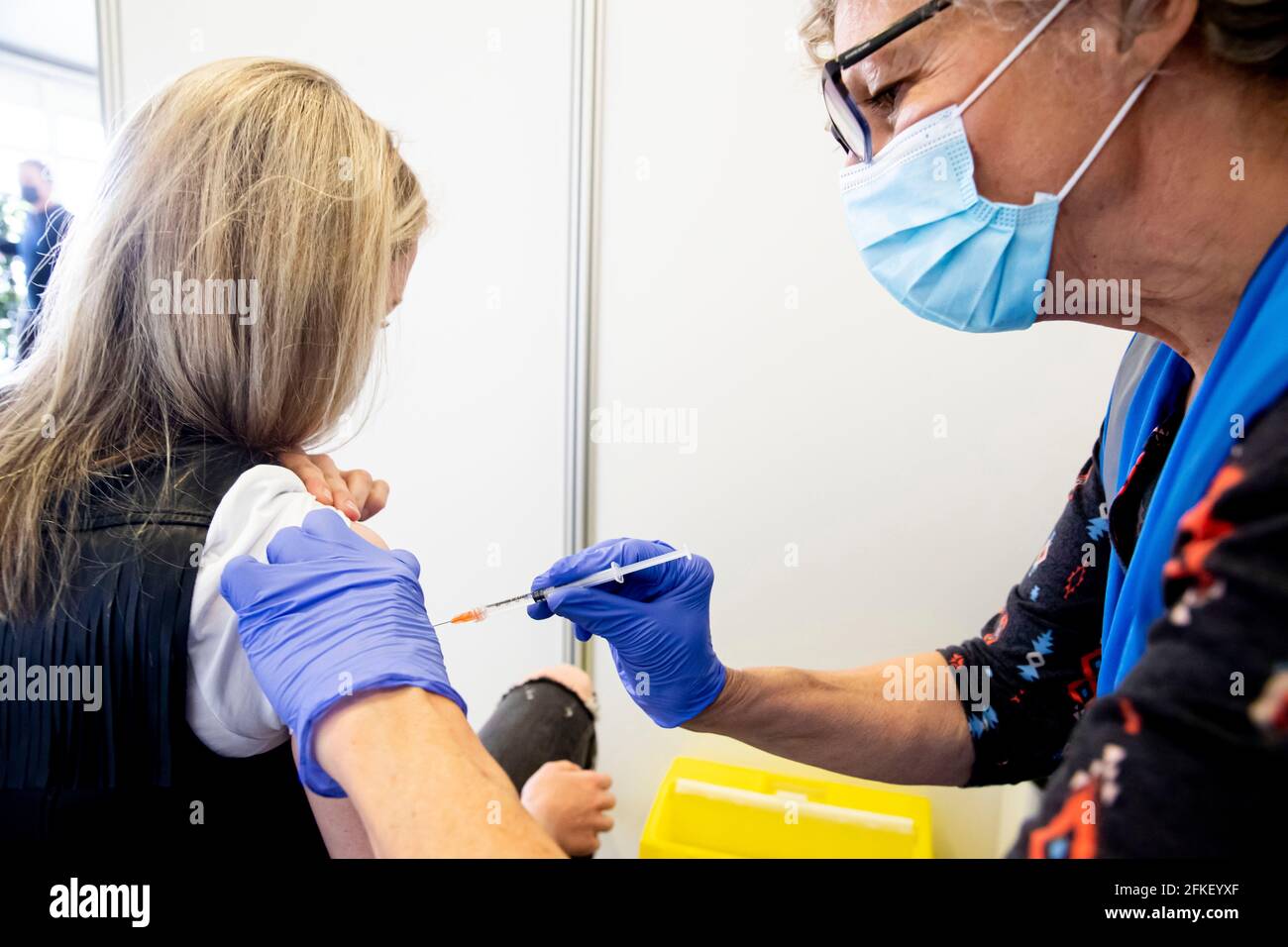 The Hague, The Netherlands. 1st May, 2021. Vaccination location at the ...