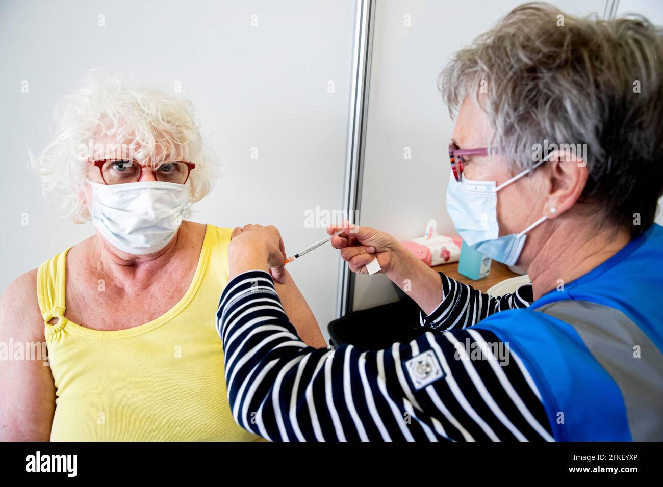 The Hague, The Netherlands. 1st May, 2021. Vaccination location at the ...