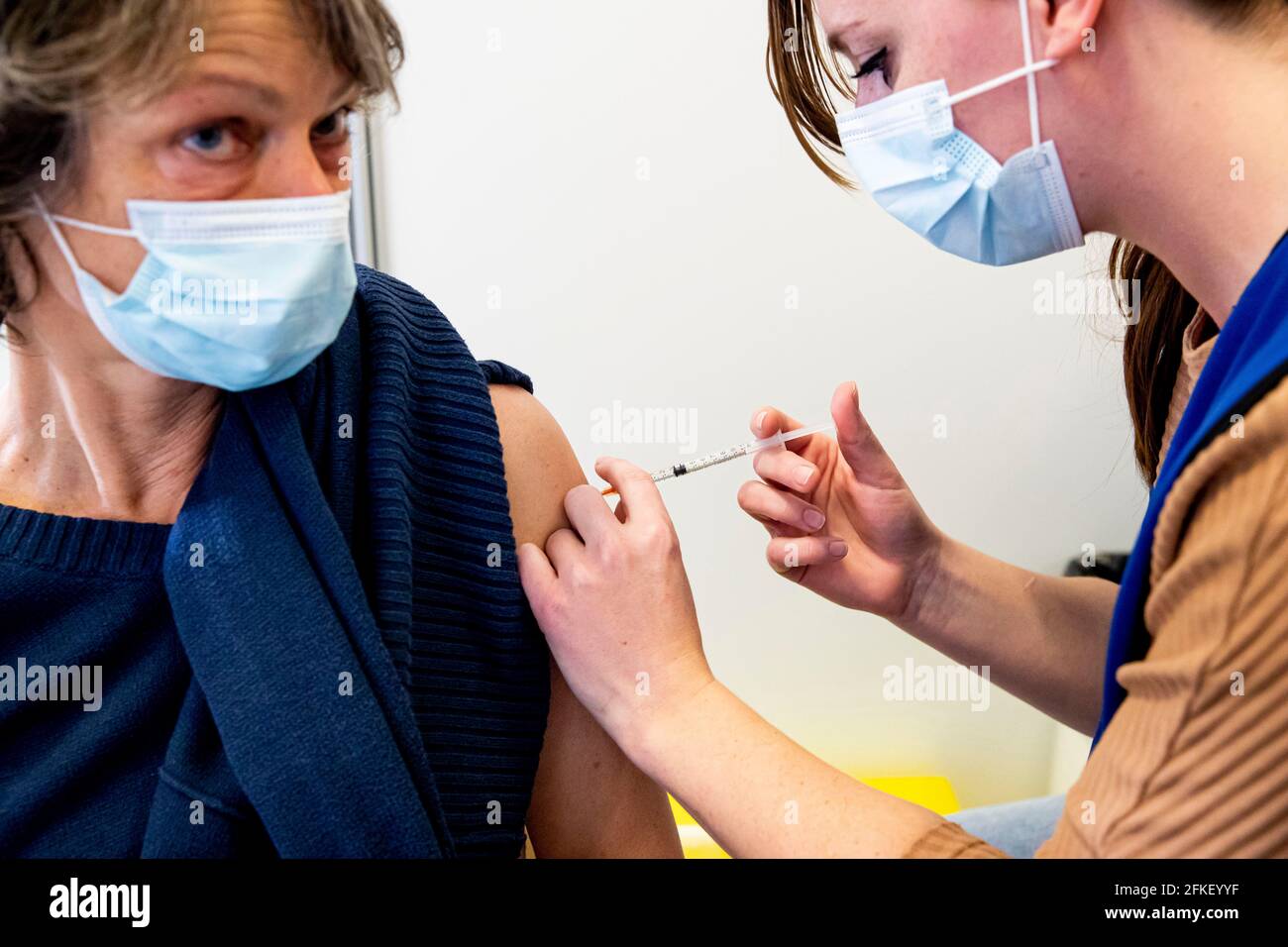The Hague, The Netherlands. 1st May, 2021. Vaccination location at the ...