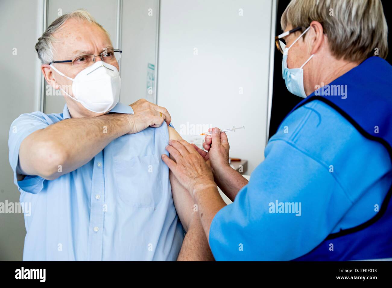The Hague, The Netherlands. 1st May, 2021. Vaccination location at the ...