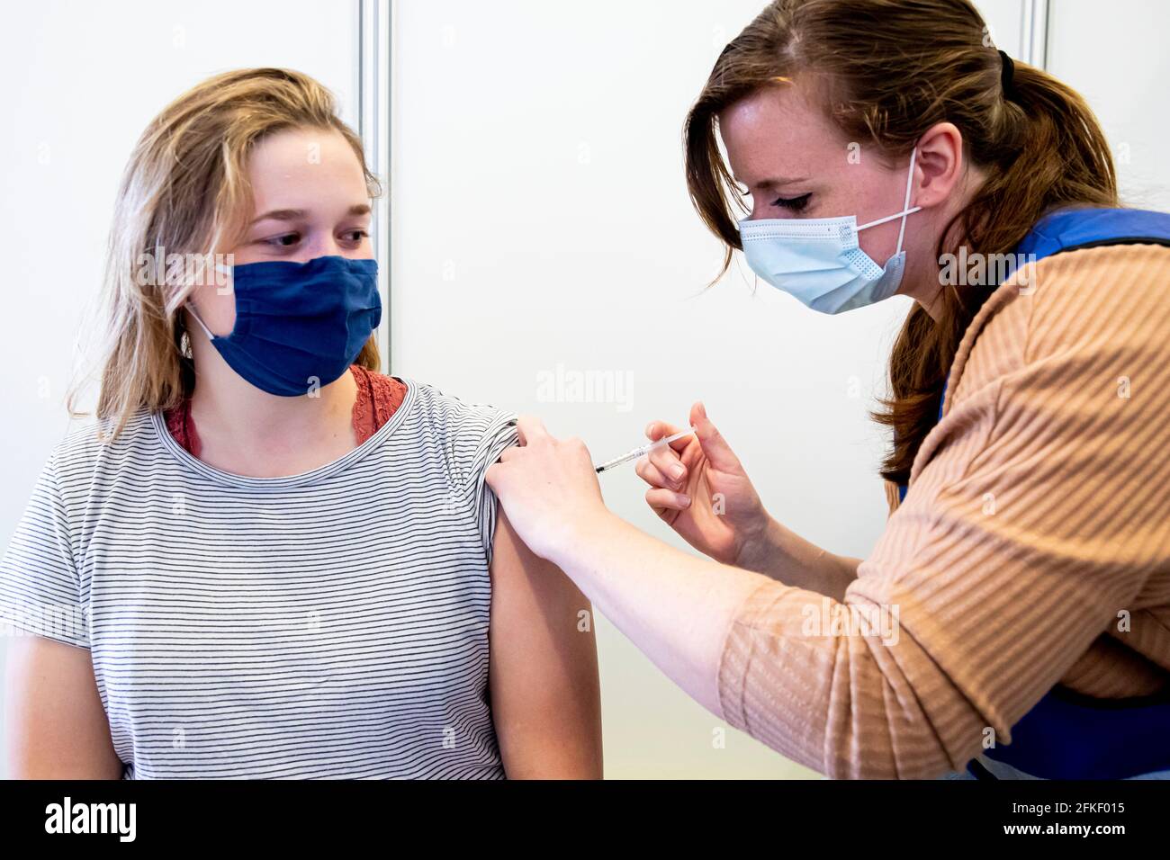 The Hague, The Netherlands. 1st May, 2021. Vaccination location at the ...