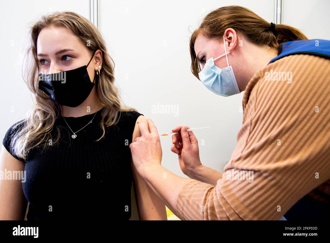 The Hague, The Netherlands. 1st May, 2021. Vaccination location at the ...