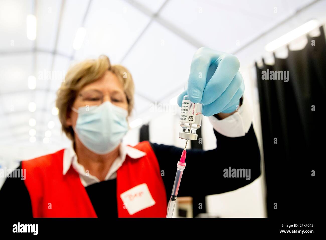 The Hague, The Netherlands. 1st May, 2021. Vaccination location at the ...