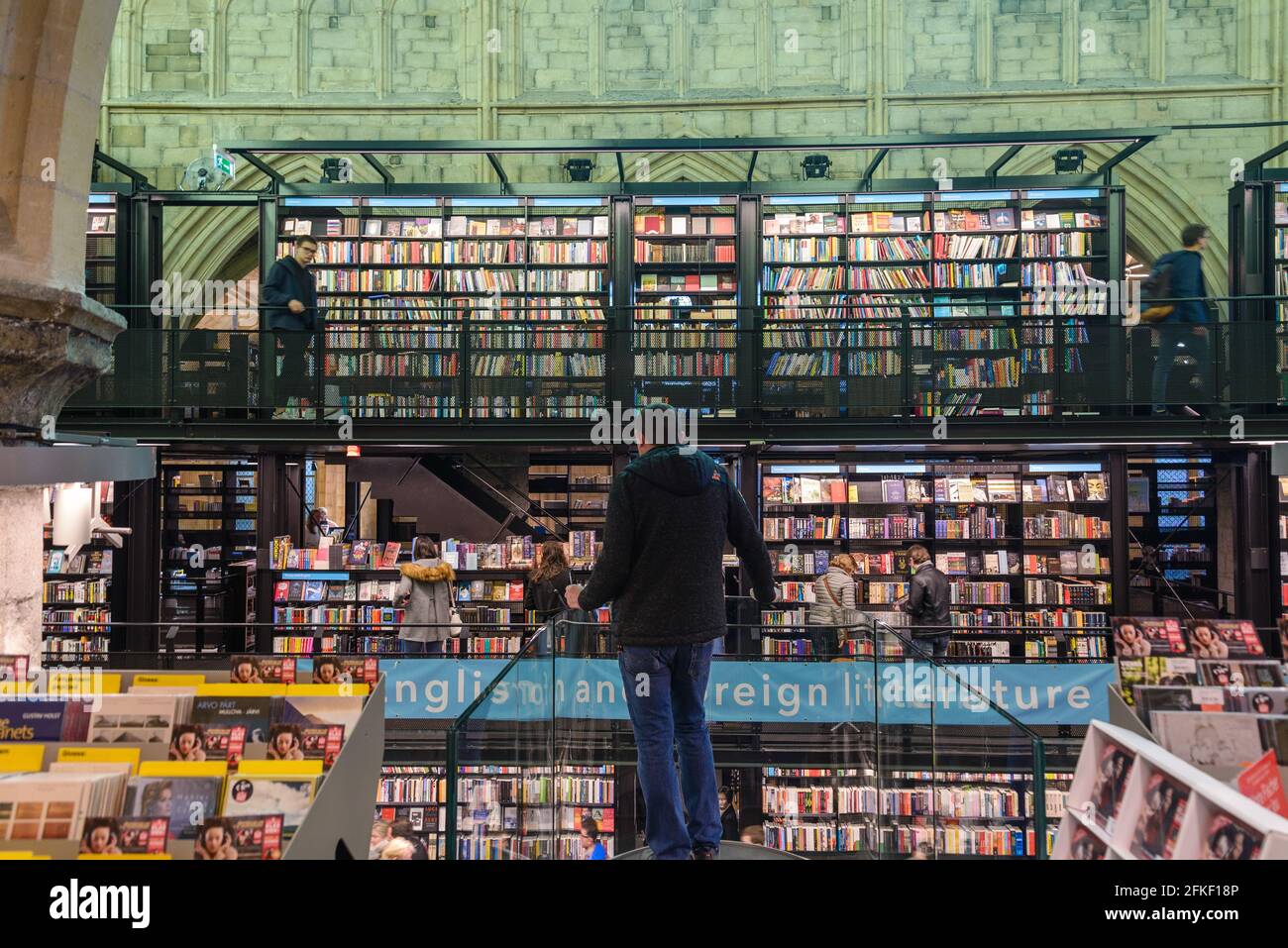 Interior view of famous bookstore " Book Store Dominicanen", former ...