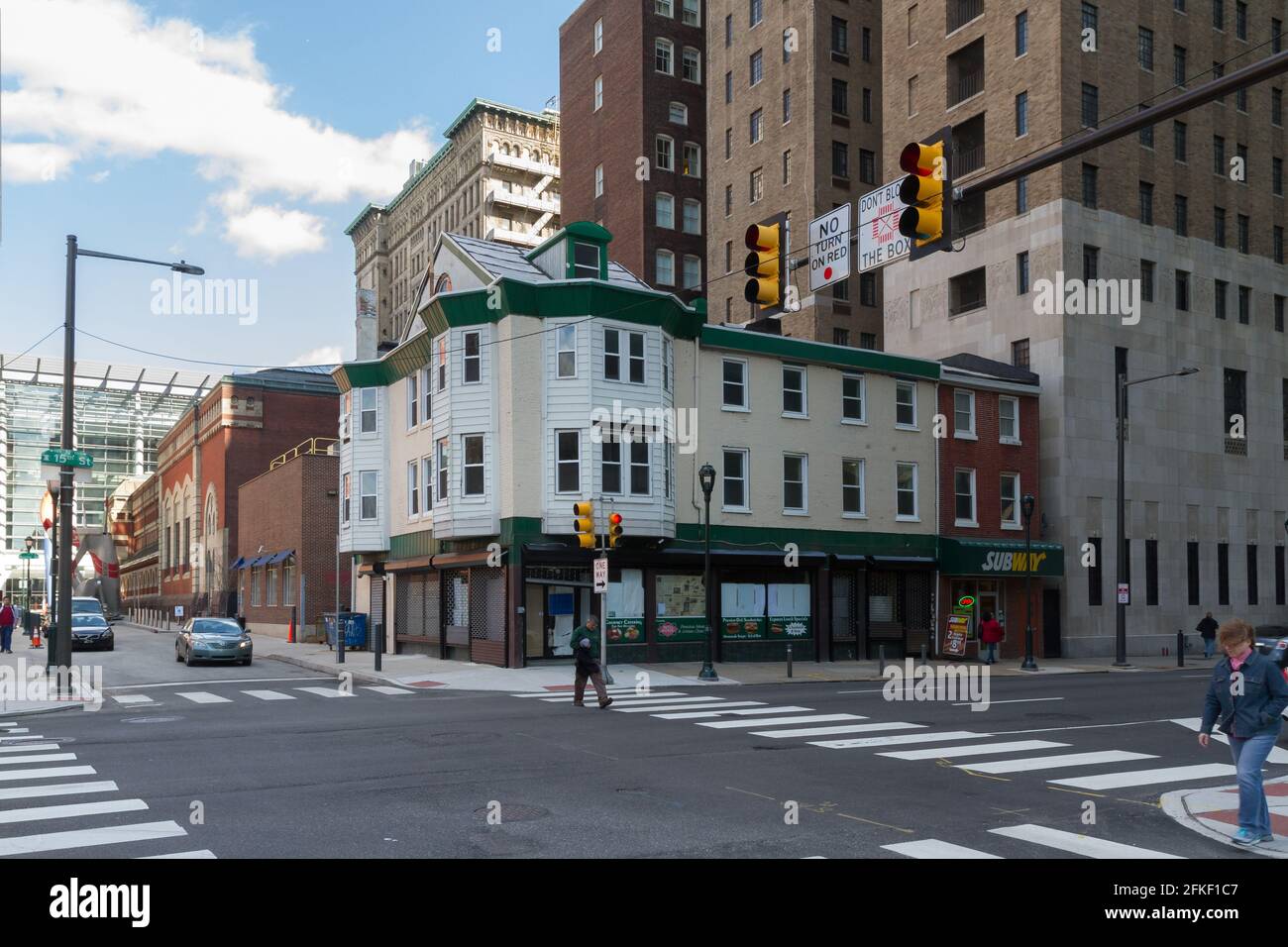 Philadelphia, Pennsylvania, USA - April 25, 2015: Downtown Philadelphia ...