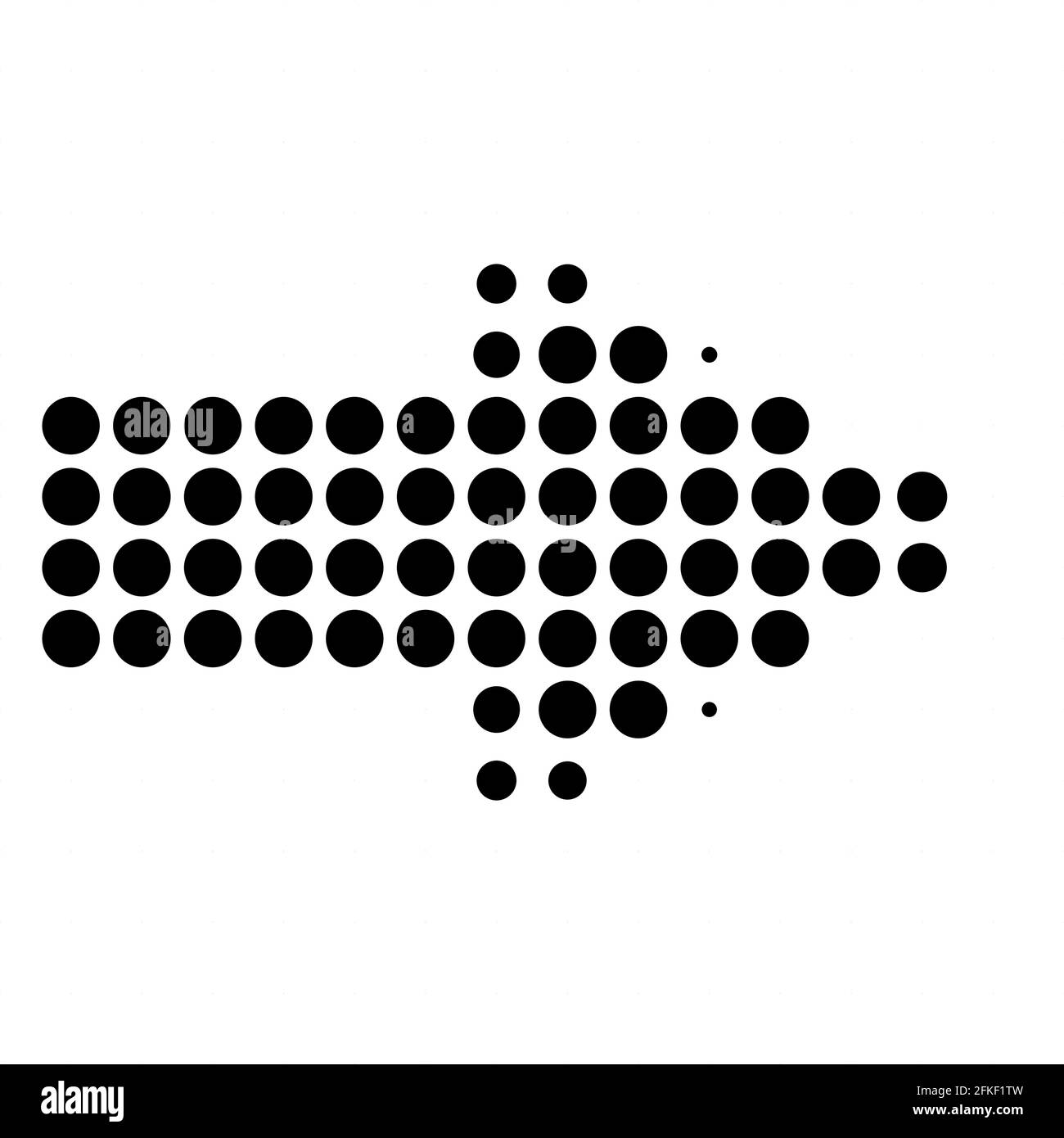 Halftone arrow icon and symbol – Stock vector illustration, Clip-art ...