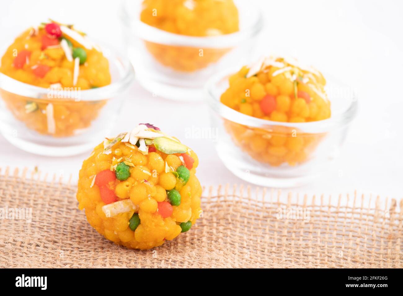 Festive Indian Mithai Jodhpuri Ladoo Also Called Boondi Or Bundi Ladoo ...