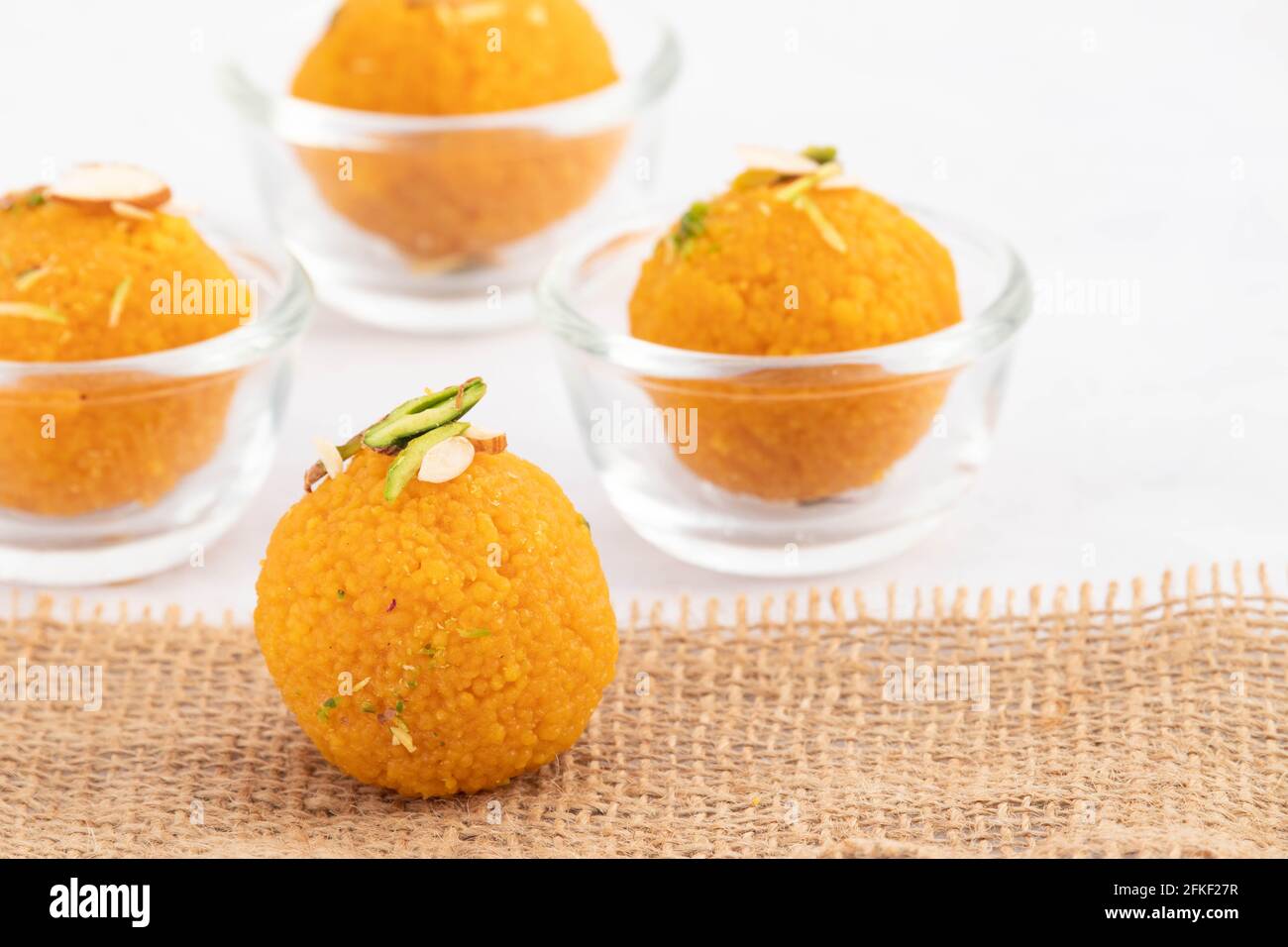 Special Banarasi Laddu Indian Mithai Made Of Bengal Gram Flour Deep ...