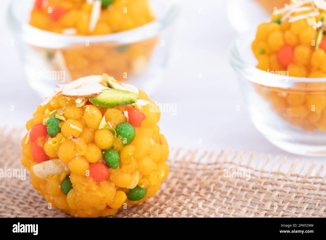 Traditional Indian Mithai Jodhpuri Ladoo Also Called Boondi Or Bundi ...
