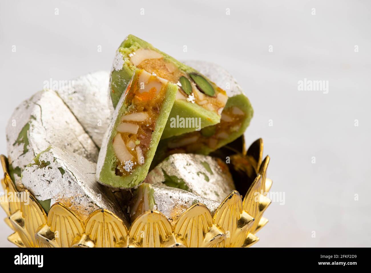 Delicious Kaju Diamond Barfi Or Burfi Made Of Dry Fruits Like Badam ...