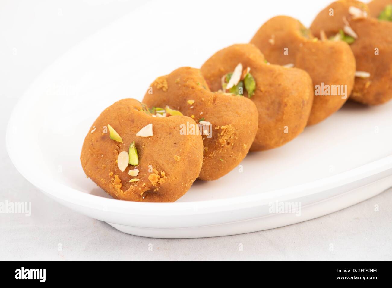 Indian Subcontinental Mithai Brown Mathura Peda Or Meetha Pera Made Of ...