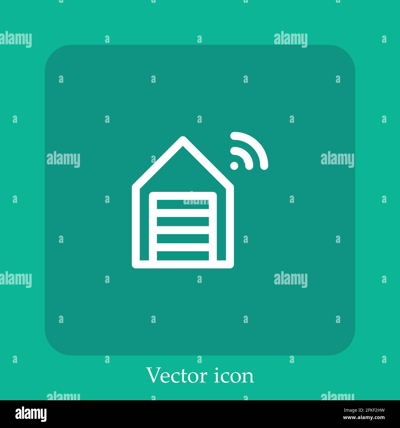 garage vector icon linear icon.Line with Editable stroke Stock Vector ...