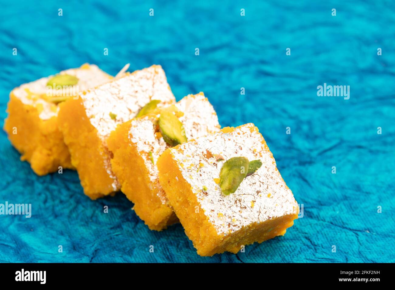Famous Indian Mithai Moong Dal Burfi Barfee Or Meetha Mung Daal Barfi ...