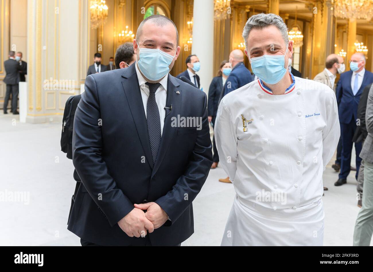 Guillaume Gomez and Fabrice Desvignes during the traditional Lily of ...