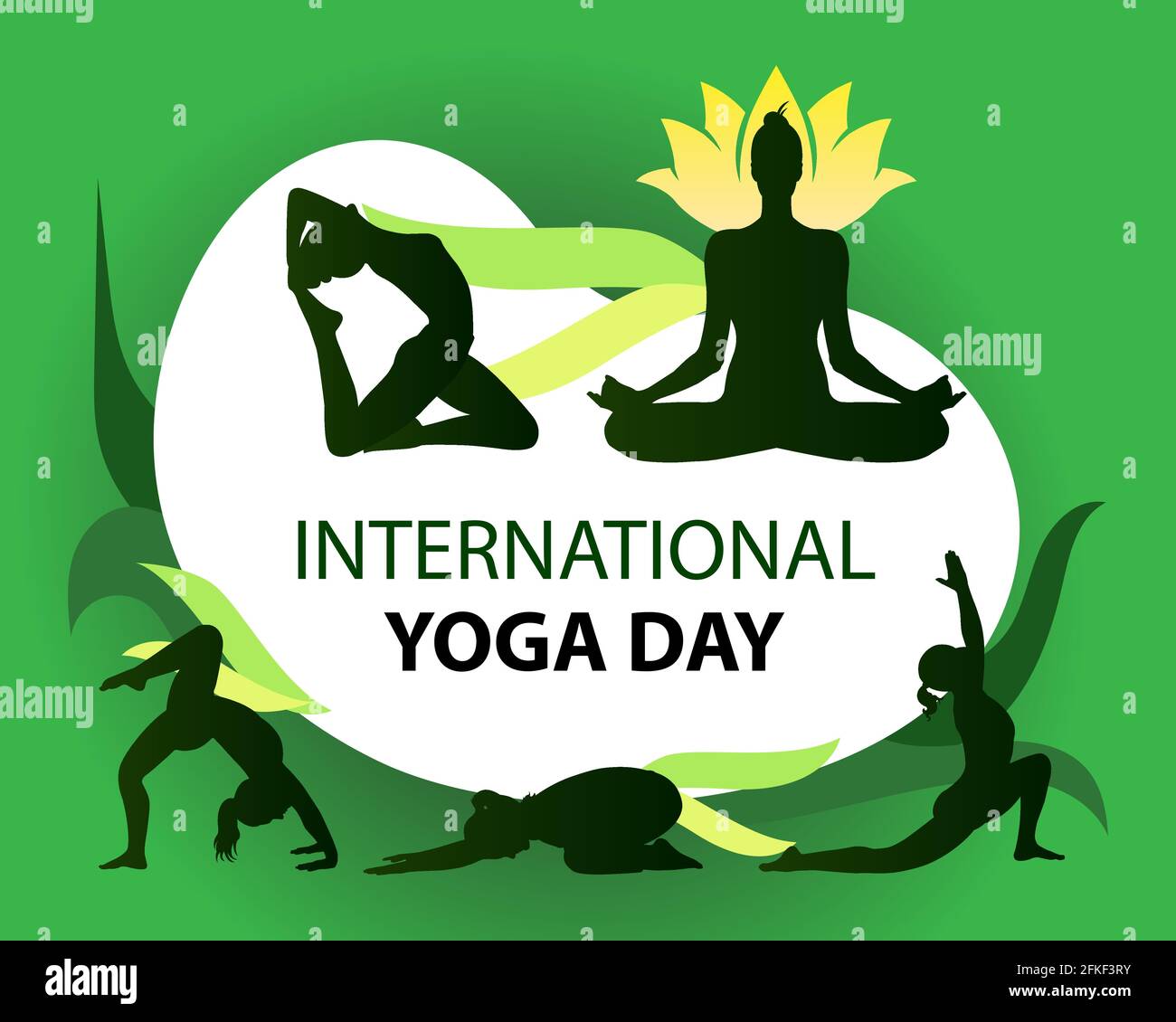 Yoga poses silhouette with beautiful landscape of natural outdoor ...