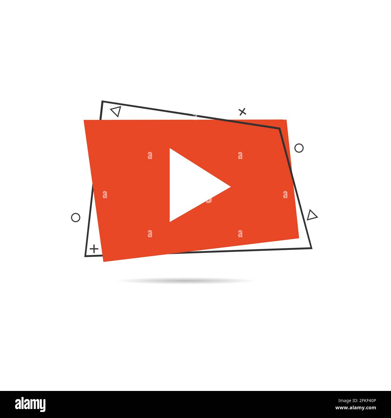 Creative red play button icon Stock Vector Image & Art - Alamy