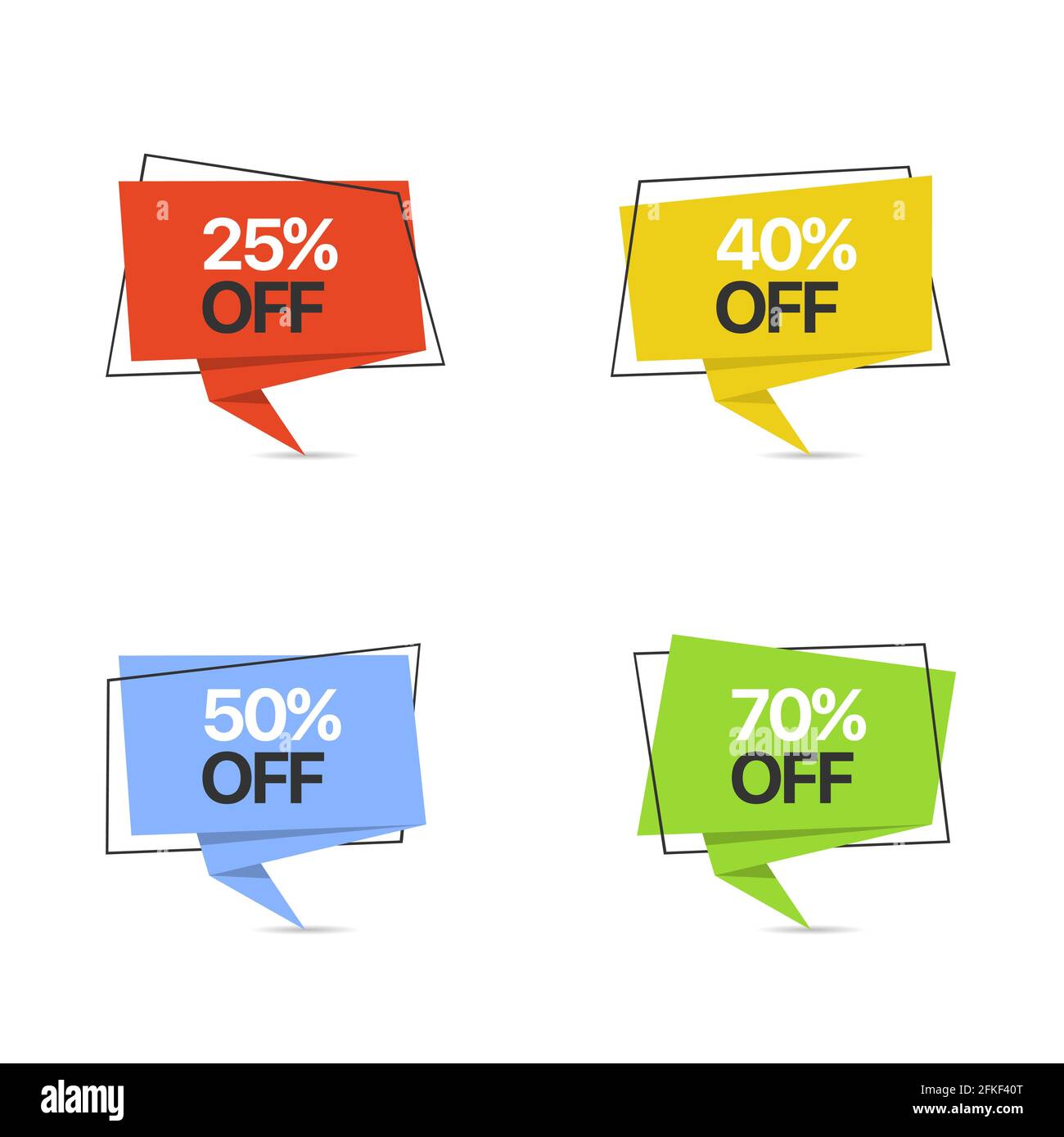 Colored label icon set Stock Vector Image & Art - Alamy