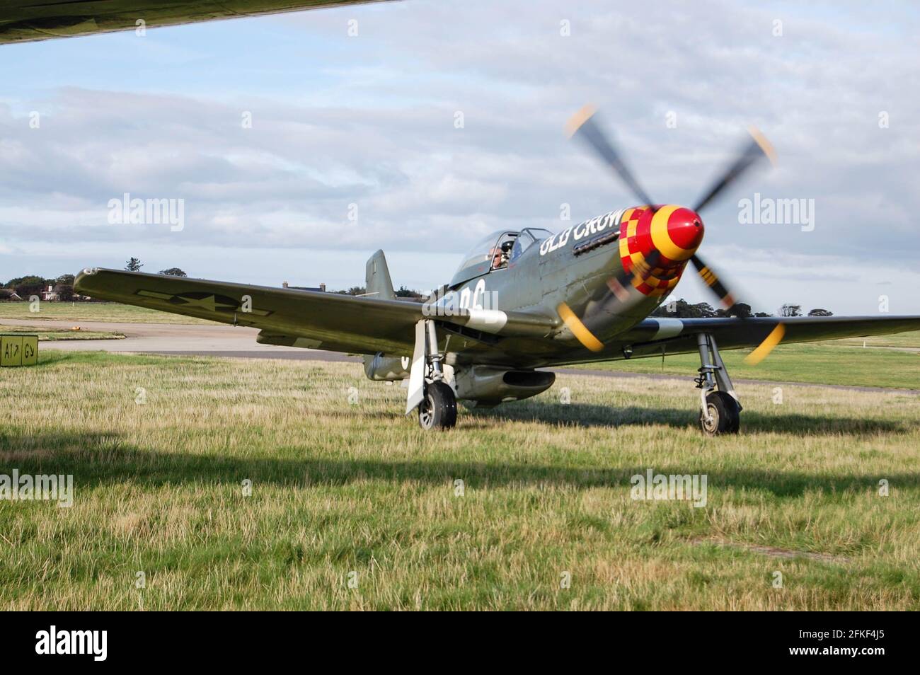 American war plane at Jersey airport Old Crow military wings prop star ...