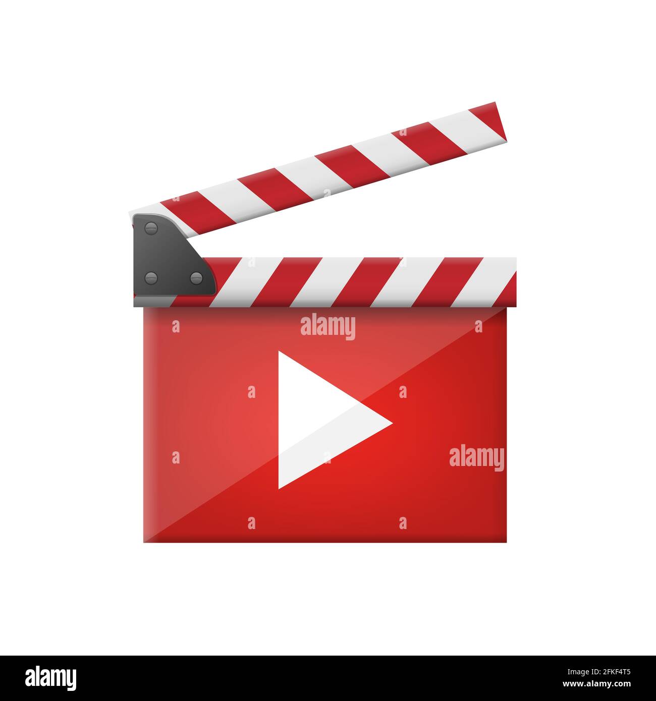 Red Movie clapper board with play sign Stock Vector Image & Art - Alamy